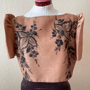 Filipiniana Painted Kimona Top Brown Rust - Etsy