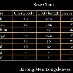 Barong Tagalog in Faux Cocoon Silk, Fully Open Chinese Collar - Etsy