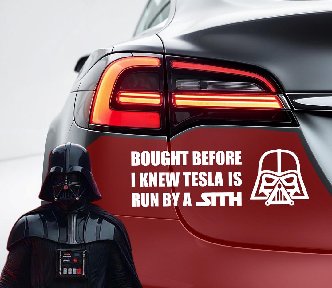 Tesla Vinyl Decal Sticker, I Bought This Before Elon Went Crazy/ A ...