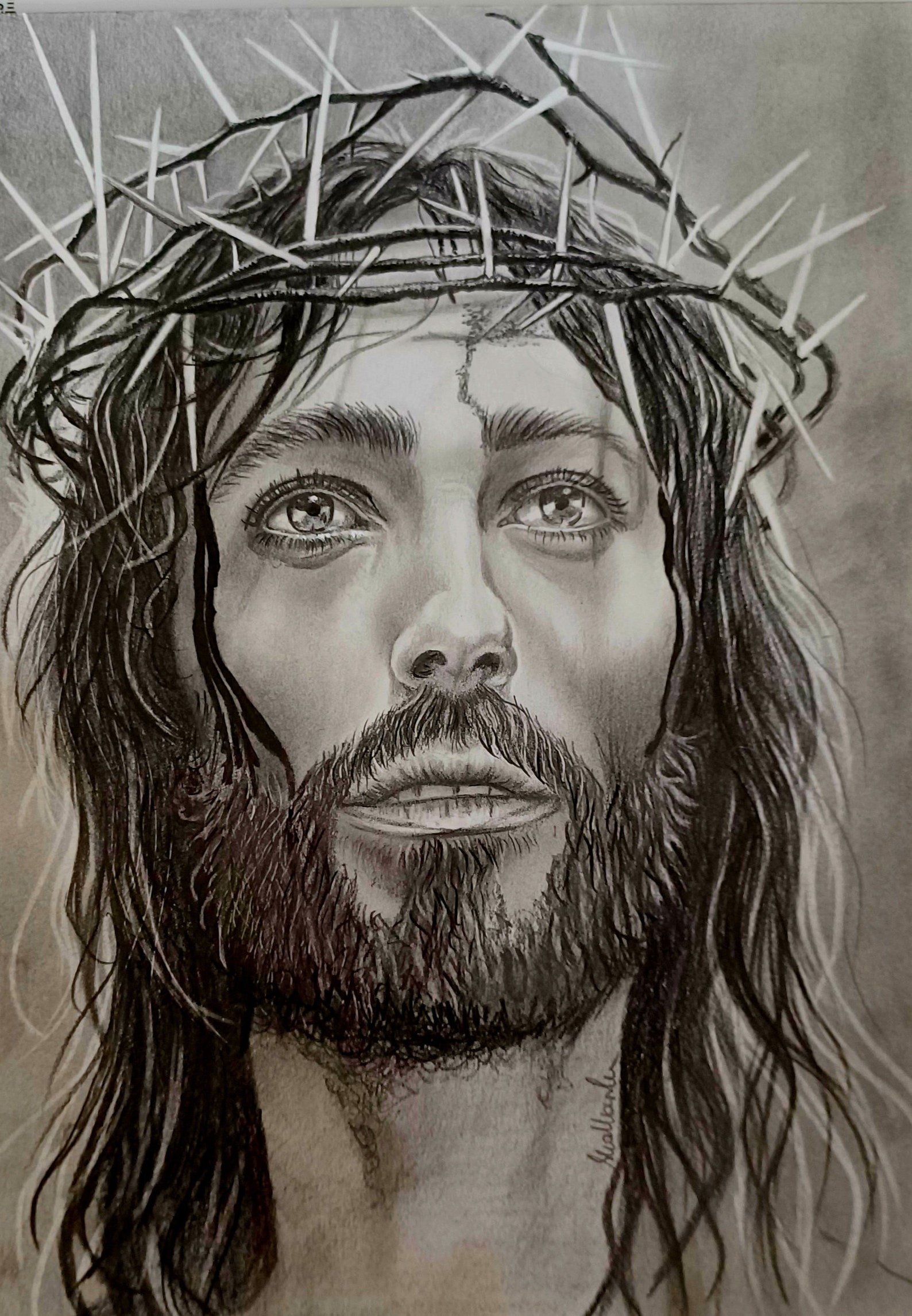 Jesus, Christianity, Drawing, Art, Portrait, Animal, Hand Drawn, Face ...