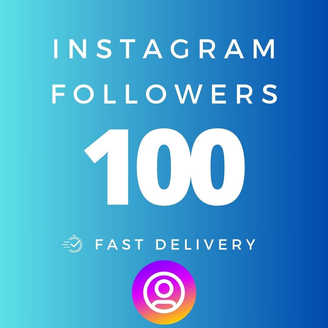 100 Instagram Followers, Fast Delivery - Etsy
