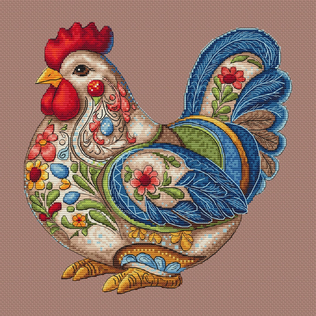 Easter Chicken Cross Stitch Pattern, Cute Chichen,pdf File, Spring ...