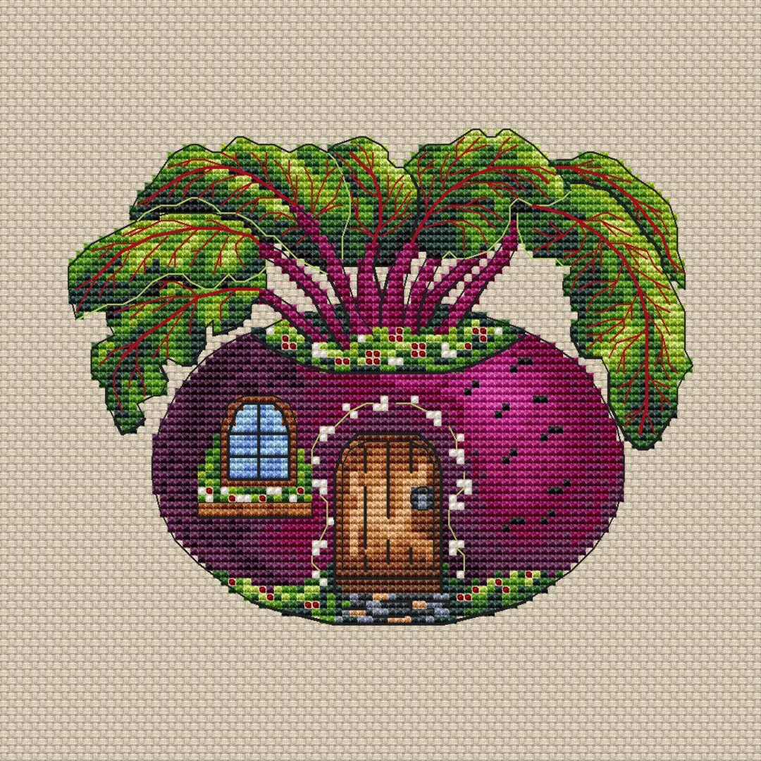 Cute House Beet Cross Stitch Pattern Magic Cottage Autumn Pattern ...