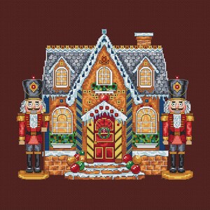 Cross Stitch Pattern Gingerbread House, Christmas Ornaments, Cottage ...