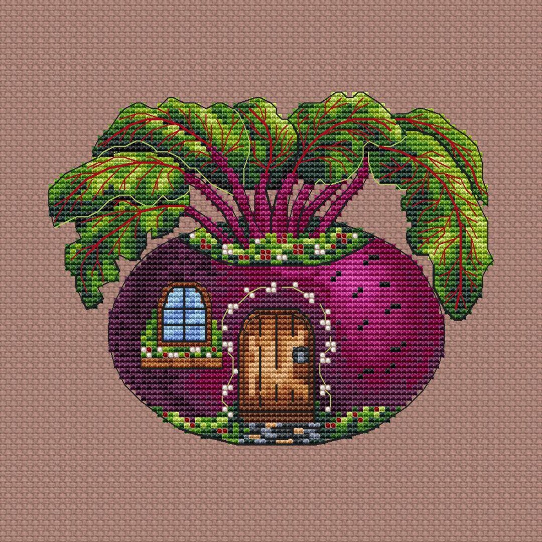 Cute House Beet Cross Stitch Pattern Magic Cottage Autumn Pattern ...
