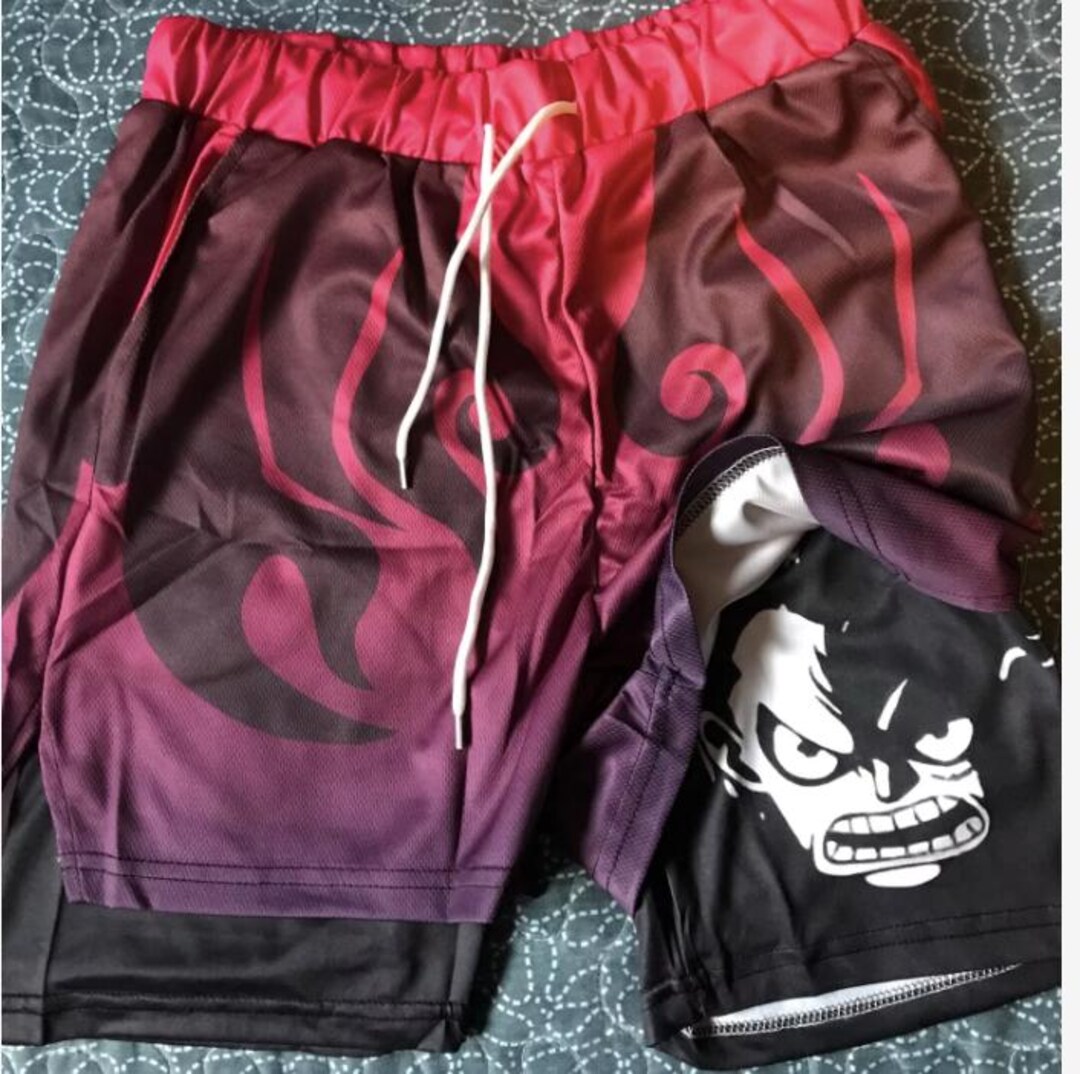 One Piece Inspired 2 in 1 Gym Shorts (luffy Gear 4 Transformation) - Etsy