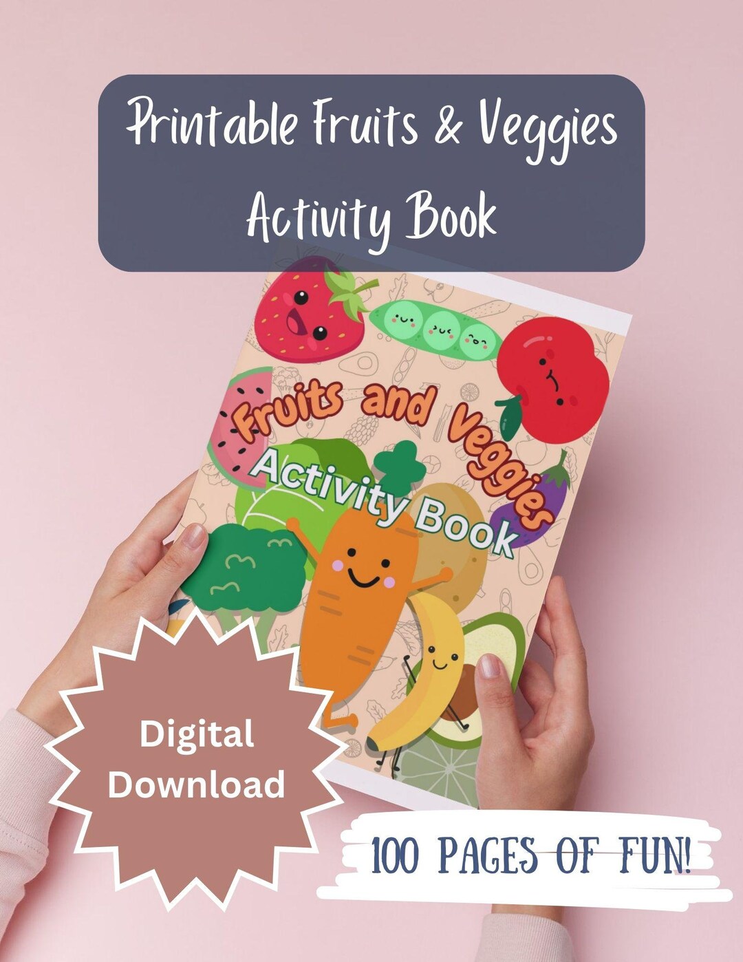Educational Printable Fruits and Veggies Activity Worksheets for ...