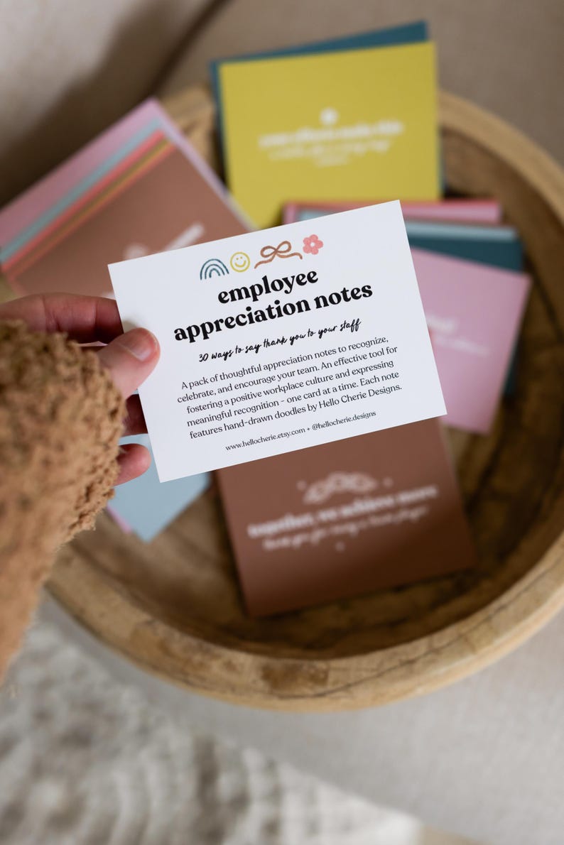 Employee Appreciation Notes: Prewritten Thank You Cards, Staff ...