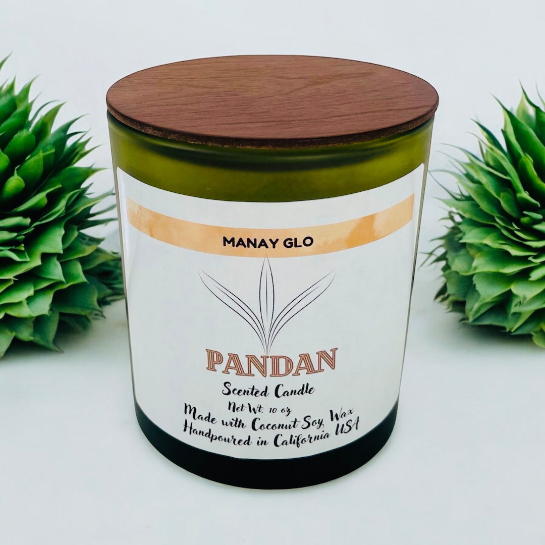 Pandan Scented Candle, Philippine Themed Candle, Coconut Soy Wax Candle ...