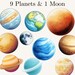 Solar System Clipart for Commercial or Personal Use, Universe Clipart ...