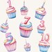 Watercolor Birthday Candle Clipart, Birthday Cake and Candle Clipart, Digital Download for ...