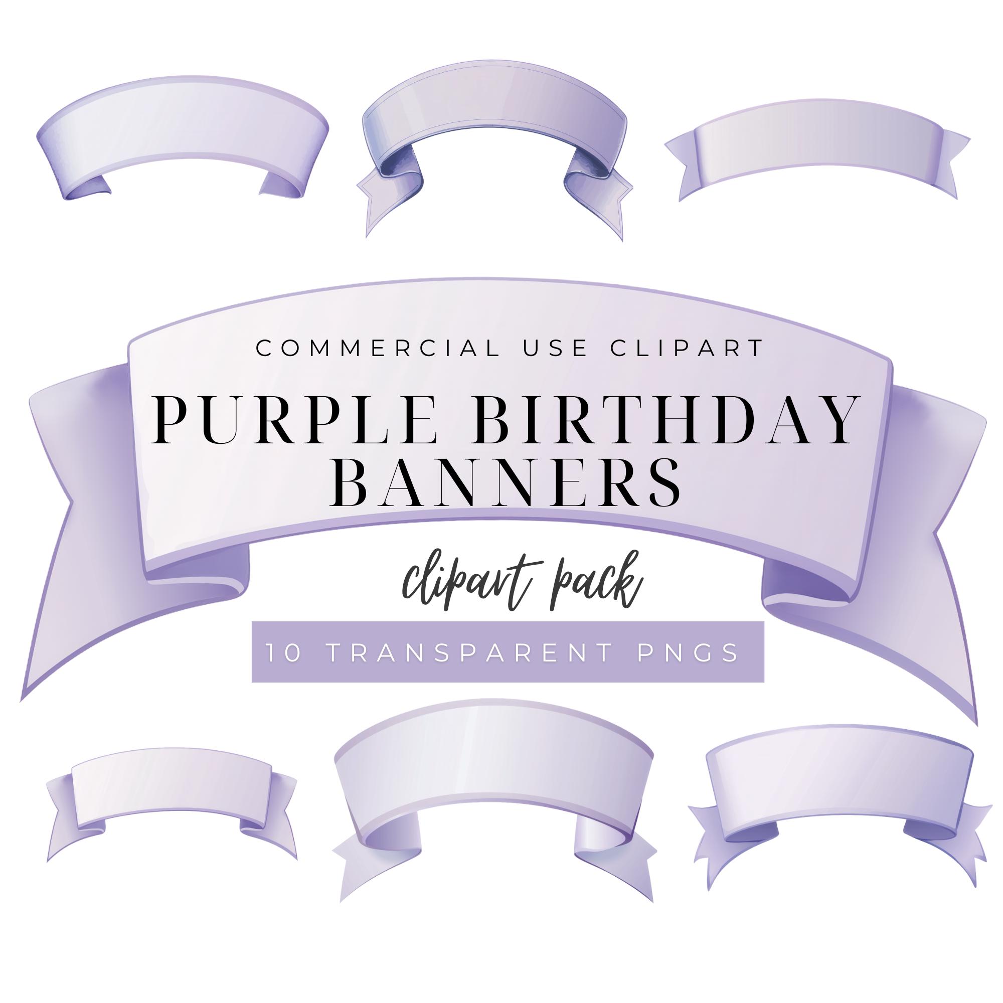 Watercolor Birthday Banner Clipart - Happy Birthday Clipart PNG ...