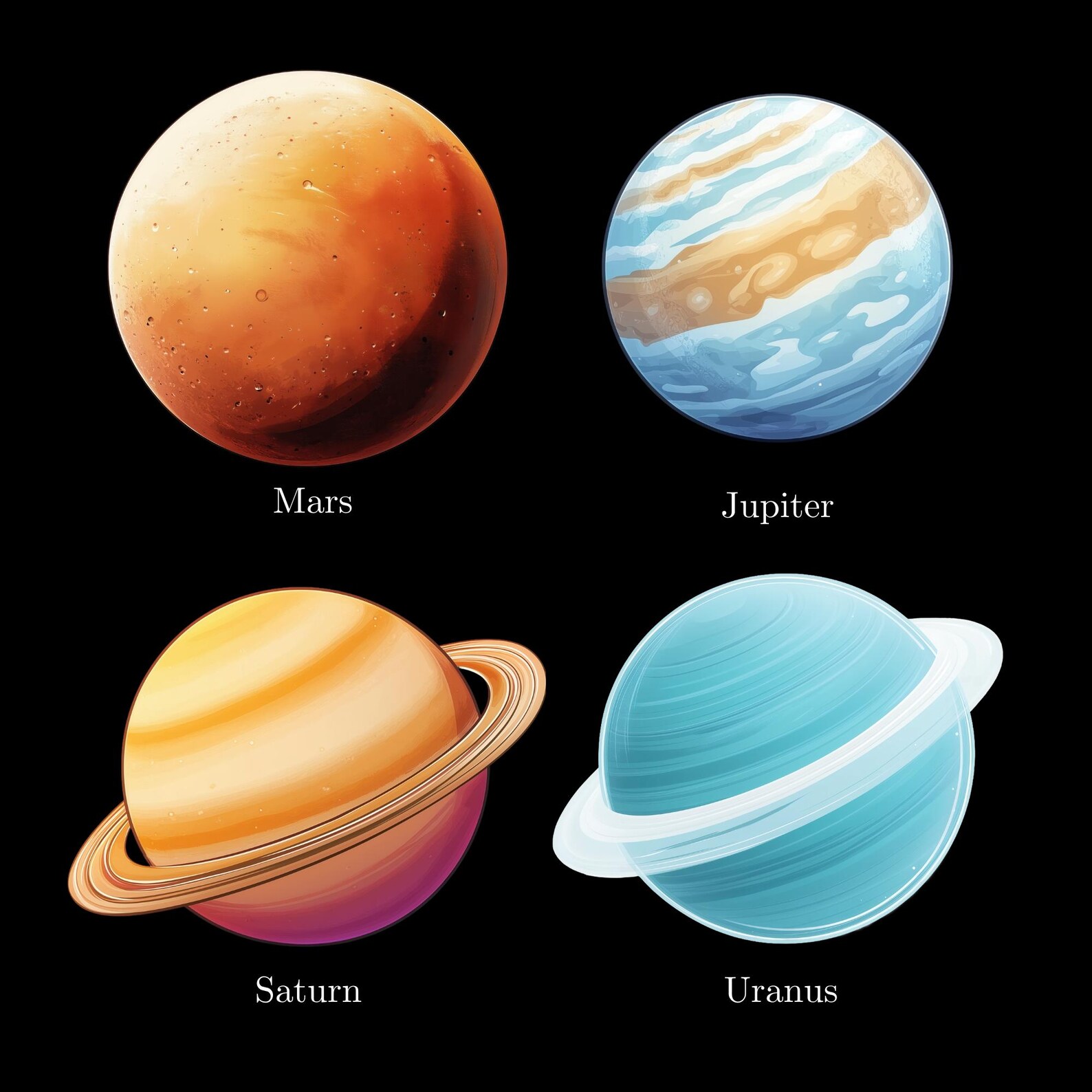 Solar System Clipart for Commercial or Personal Use, Universe Clipart ...