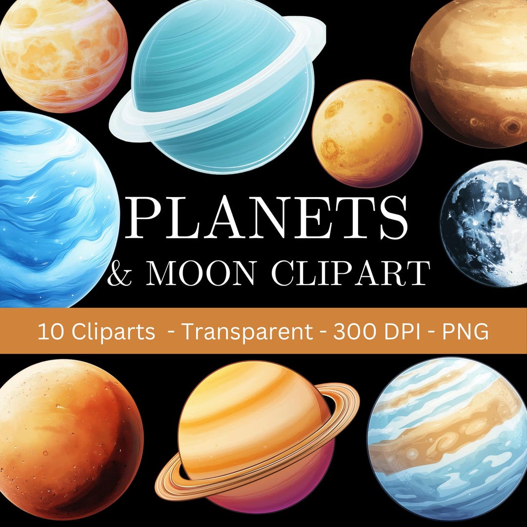 Solar System Clipart for Commercial or Personal Use, Universe Clipart ...