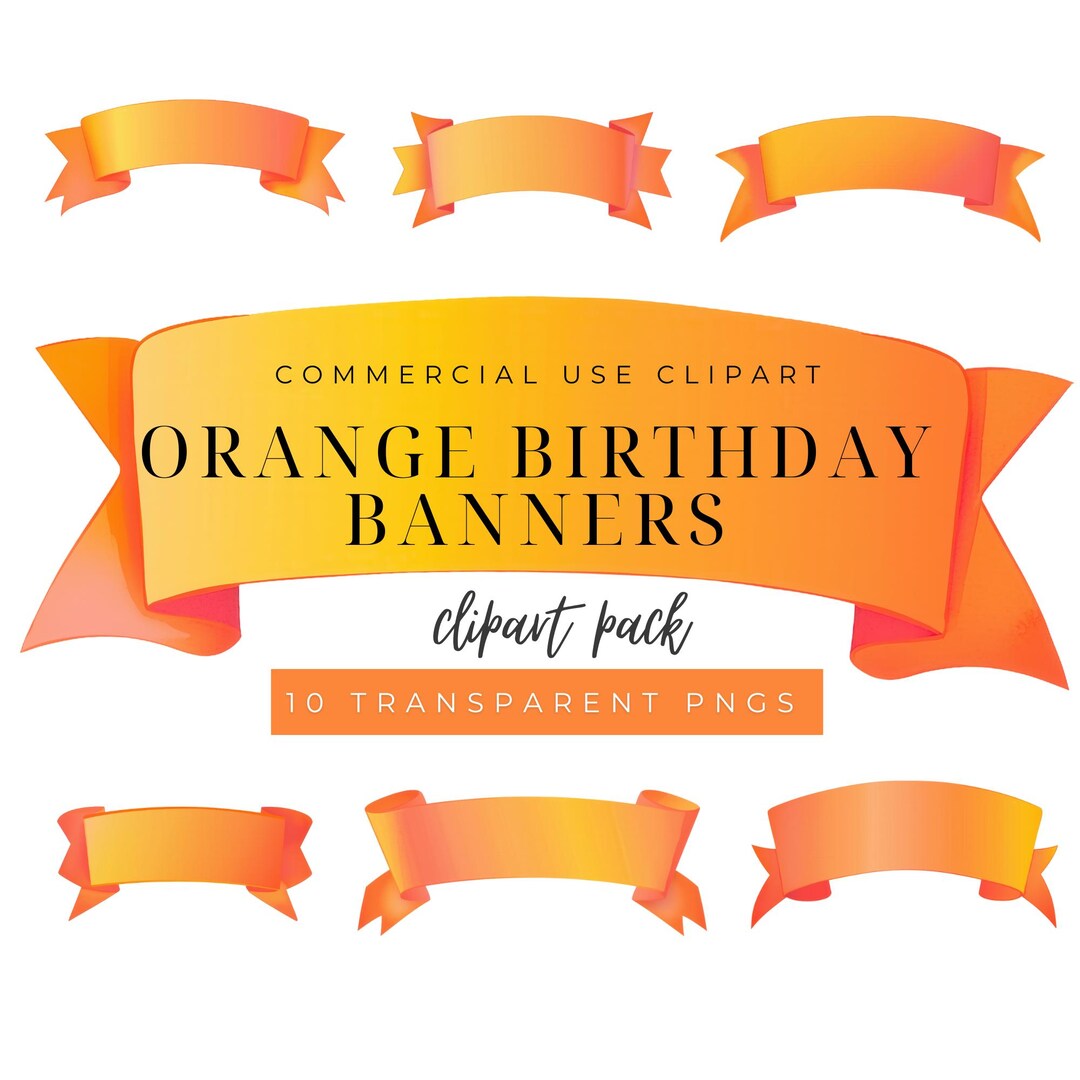 Watercolor Birthday Banner Clipart Happy Birthday Clipart PNG Birthday ...