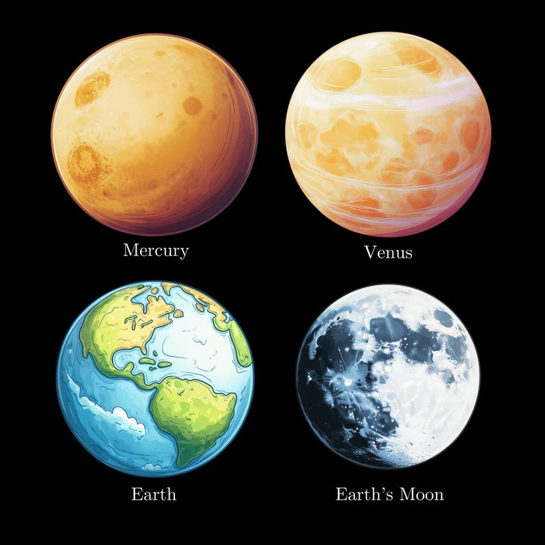 Solar System Clipart for Commercial or Personal Use, Universe Clipart ...
