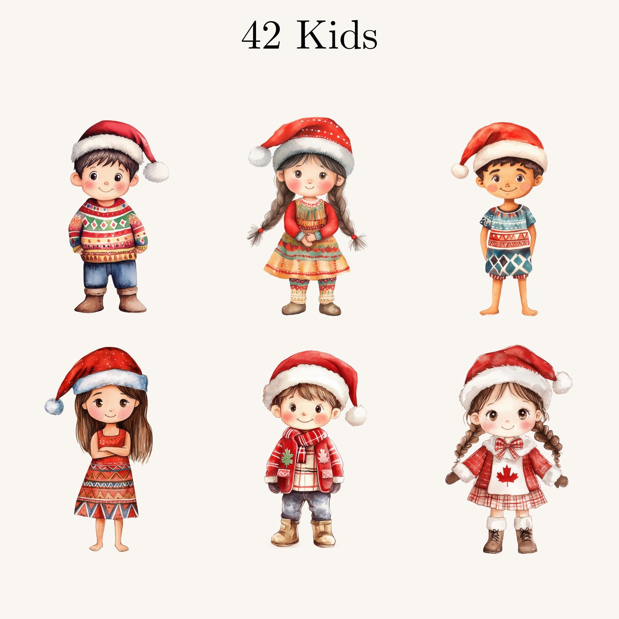 Christmas Around the World Clipart, Christmas Clipart, World Children ...