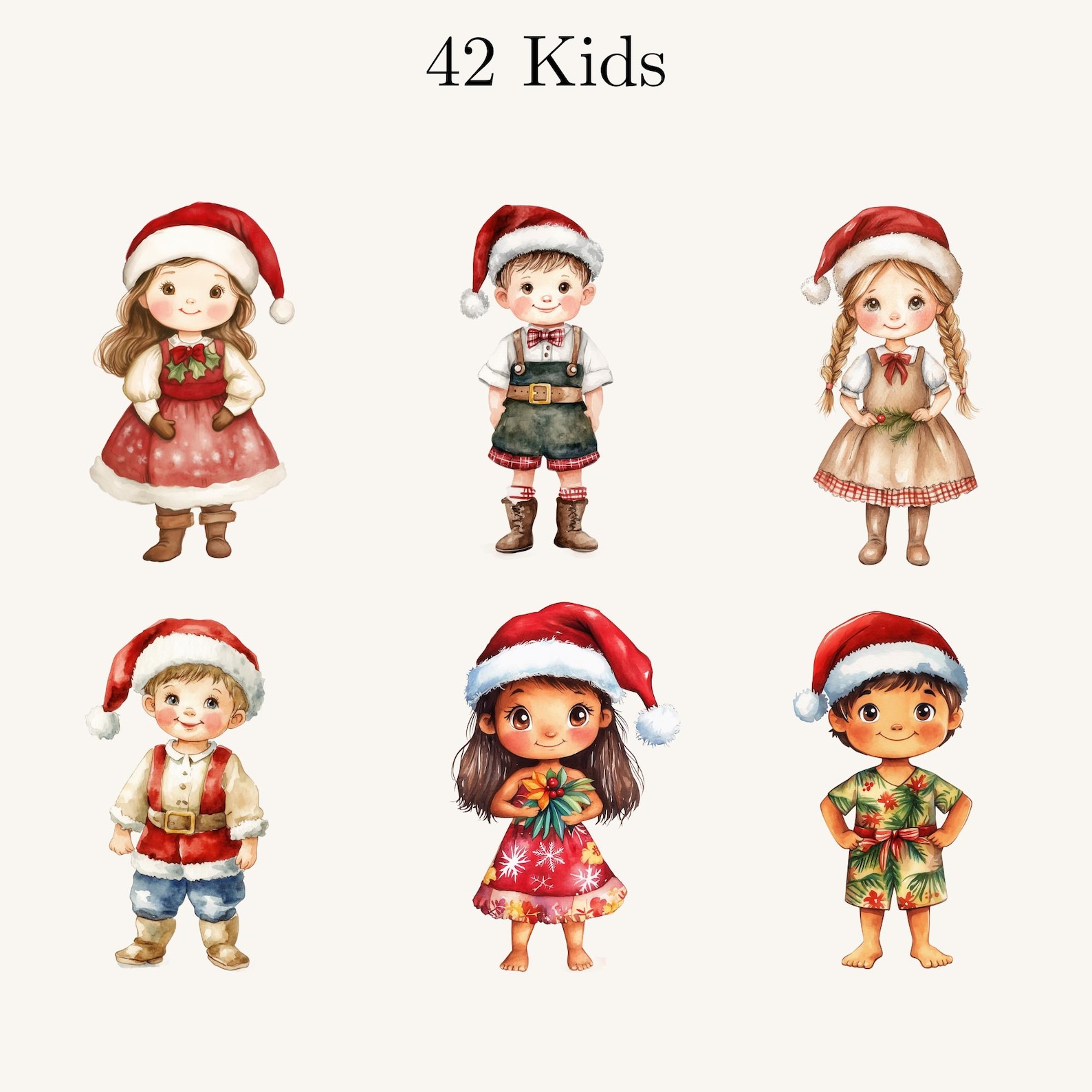 Christmas Around the World Clipart, Christmas Clipart, World Children ...