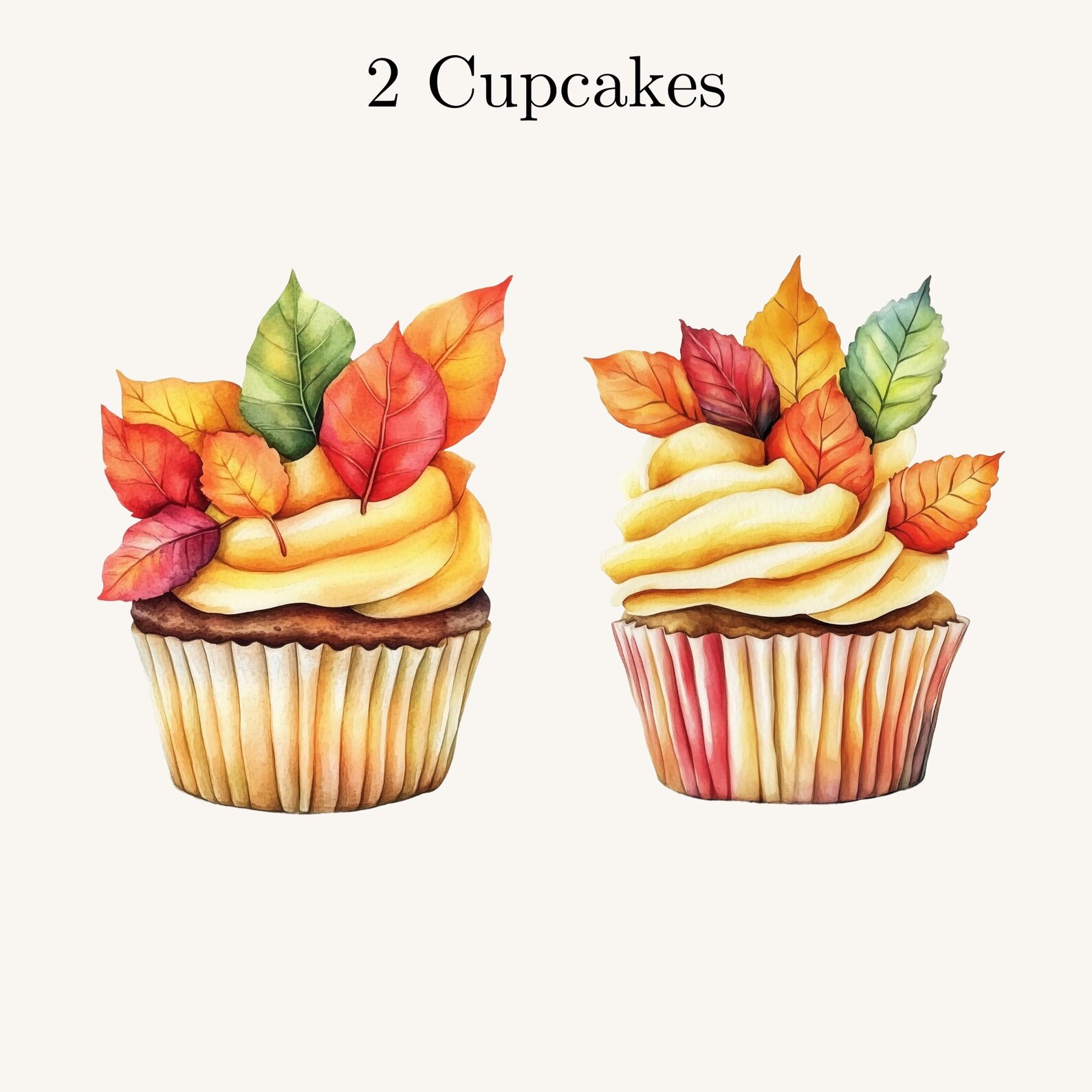 Fall Birthday Cake Clipart - Autumn Celebration Graphics - Digital ...