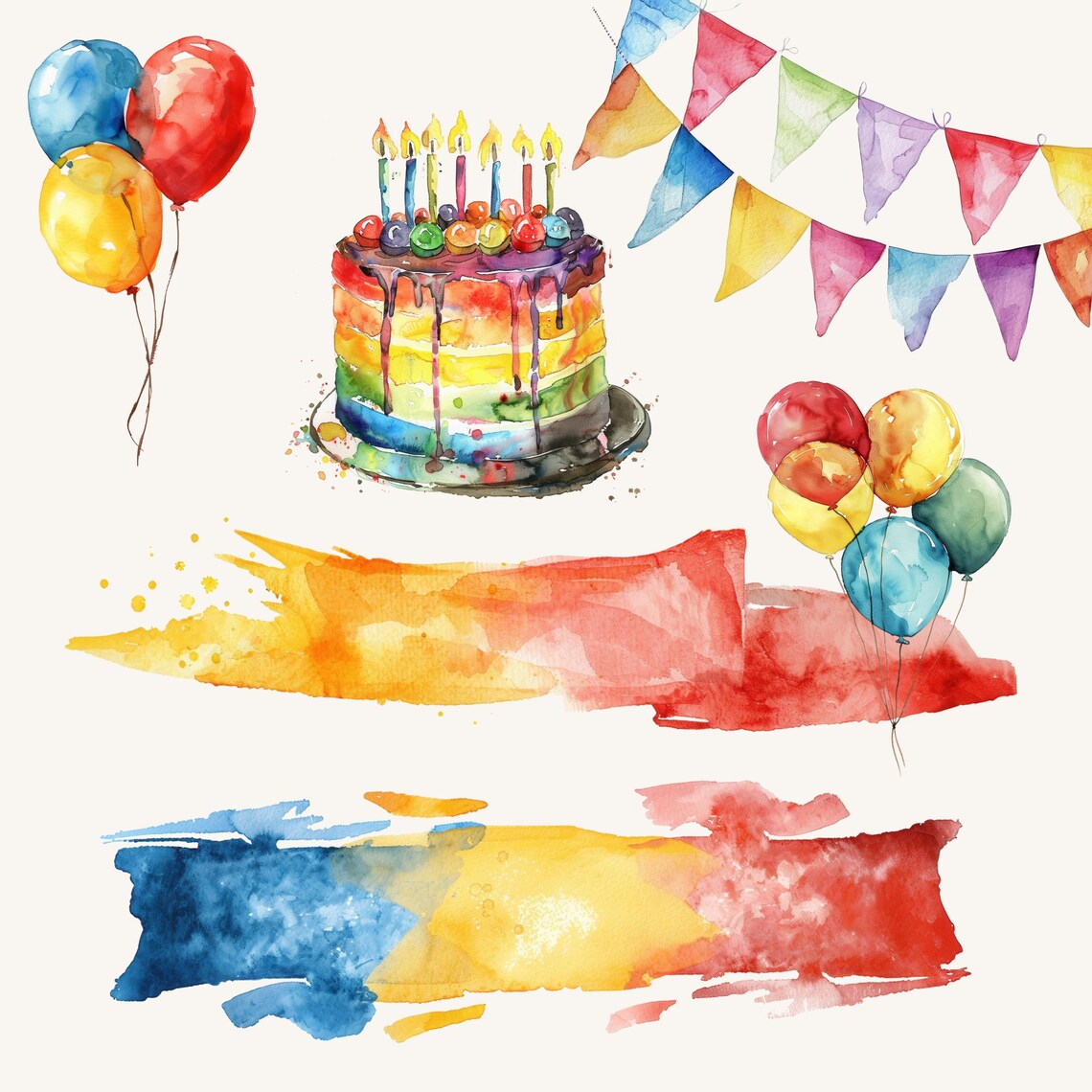 Watercolor Space Clipart for Kids Birthday, Astronaut Watercolor ...