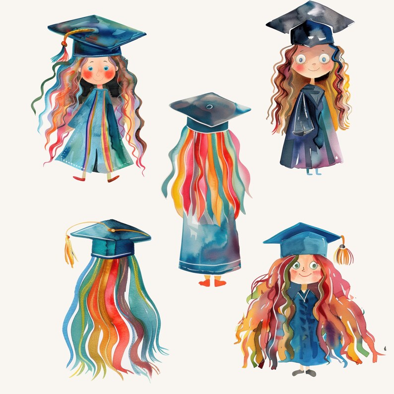 Graduation Clipart Girls, Kinder Graduation Clipart, Graduation Clipart ...