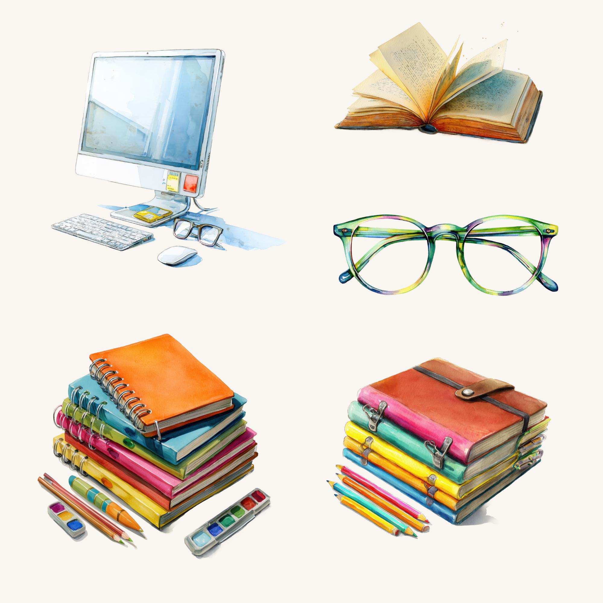 School Subjects Clipart PNG, Back to School Teacher, Classroom Decor ...