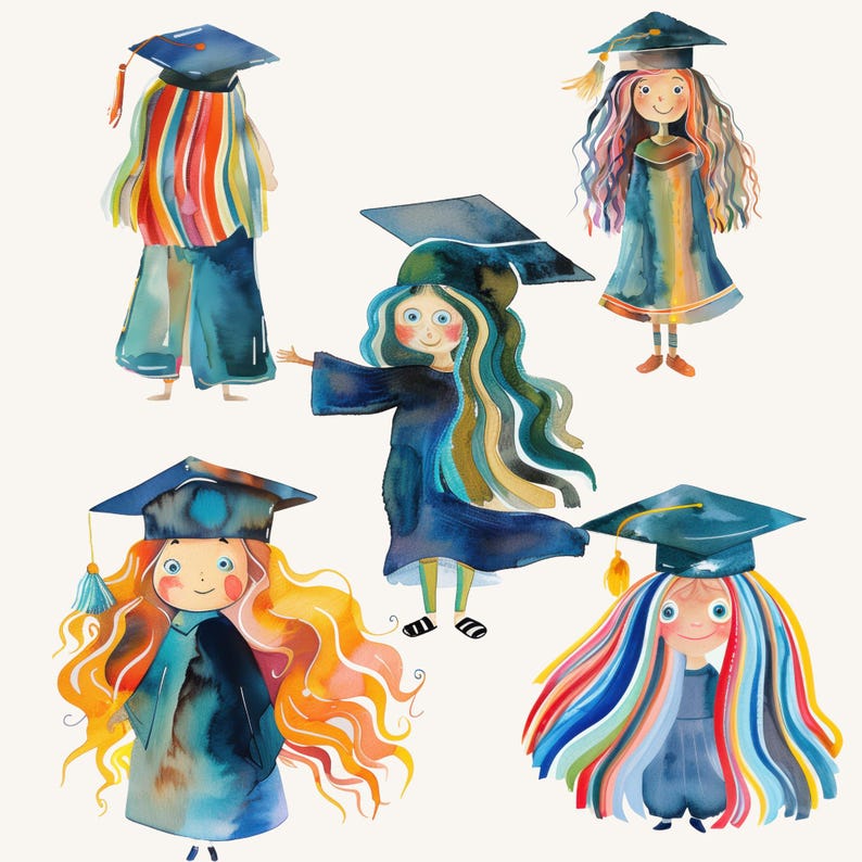 Graduation Clipart Girls, Kinder Graduation Clipart, Graduation Clipart ...