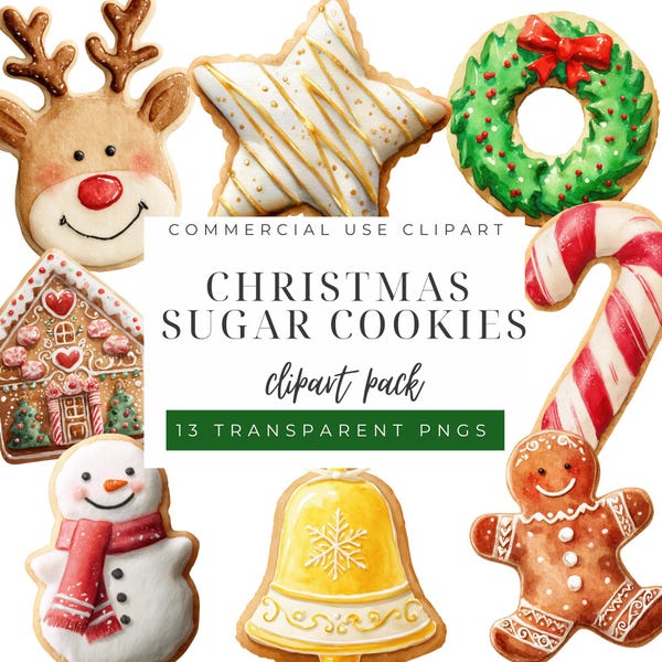 Sugar Cookie Clipart - Etsy