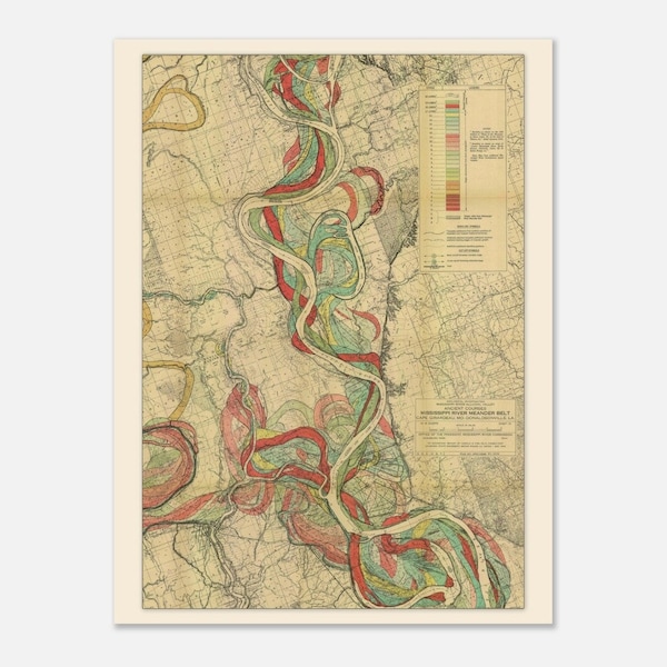 Harold Fisk Map - Etsy