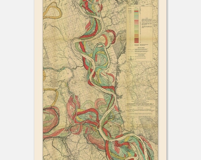 Harold Fisk Map, Mississippi River, P22 Sheet 2, Mississippi River ...