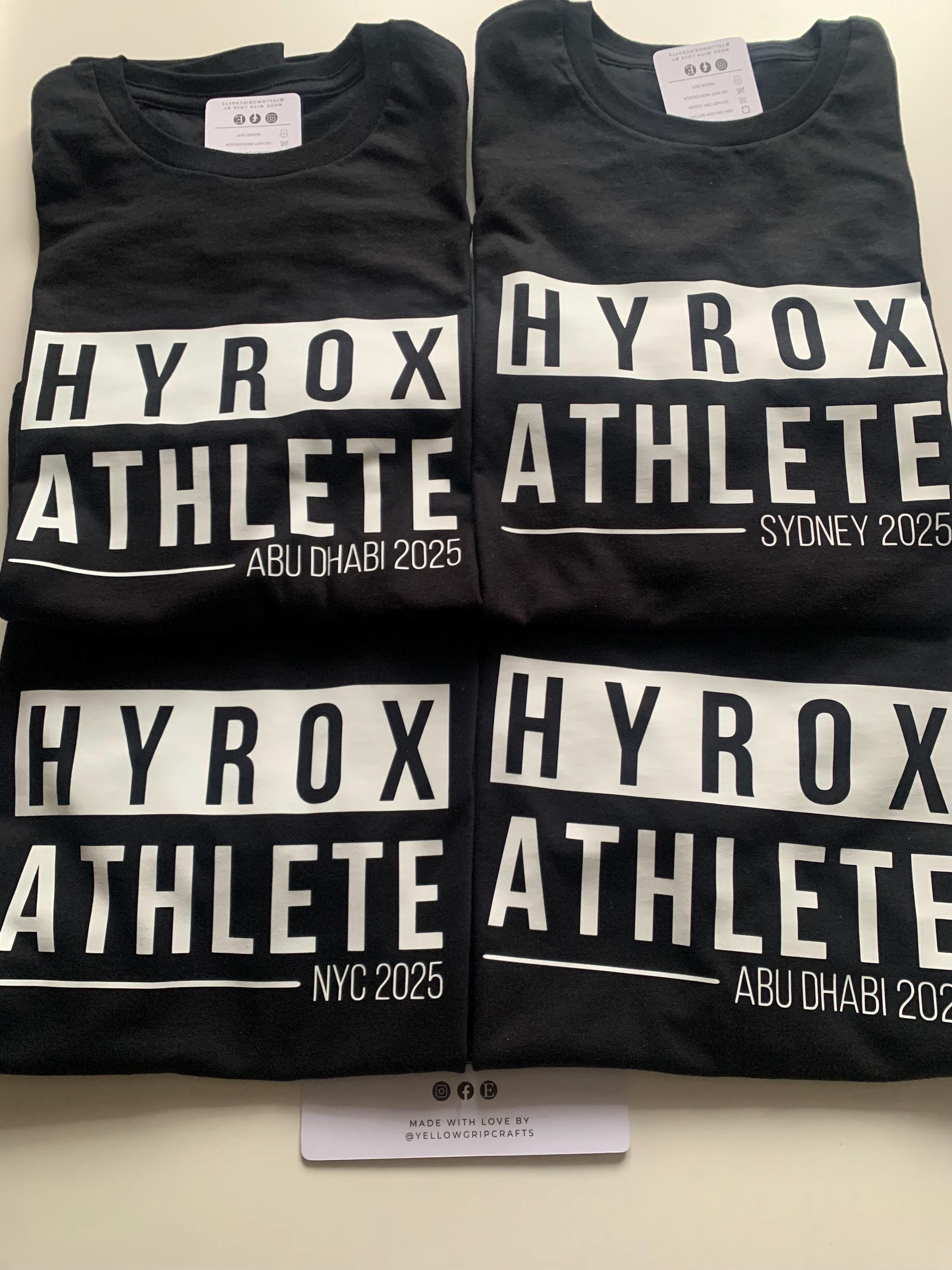 Custom HYROX Race T-shirt Personalized Fitness Competition Tee HYROX ...