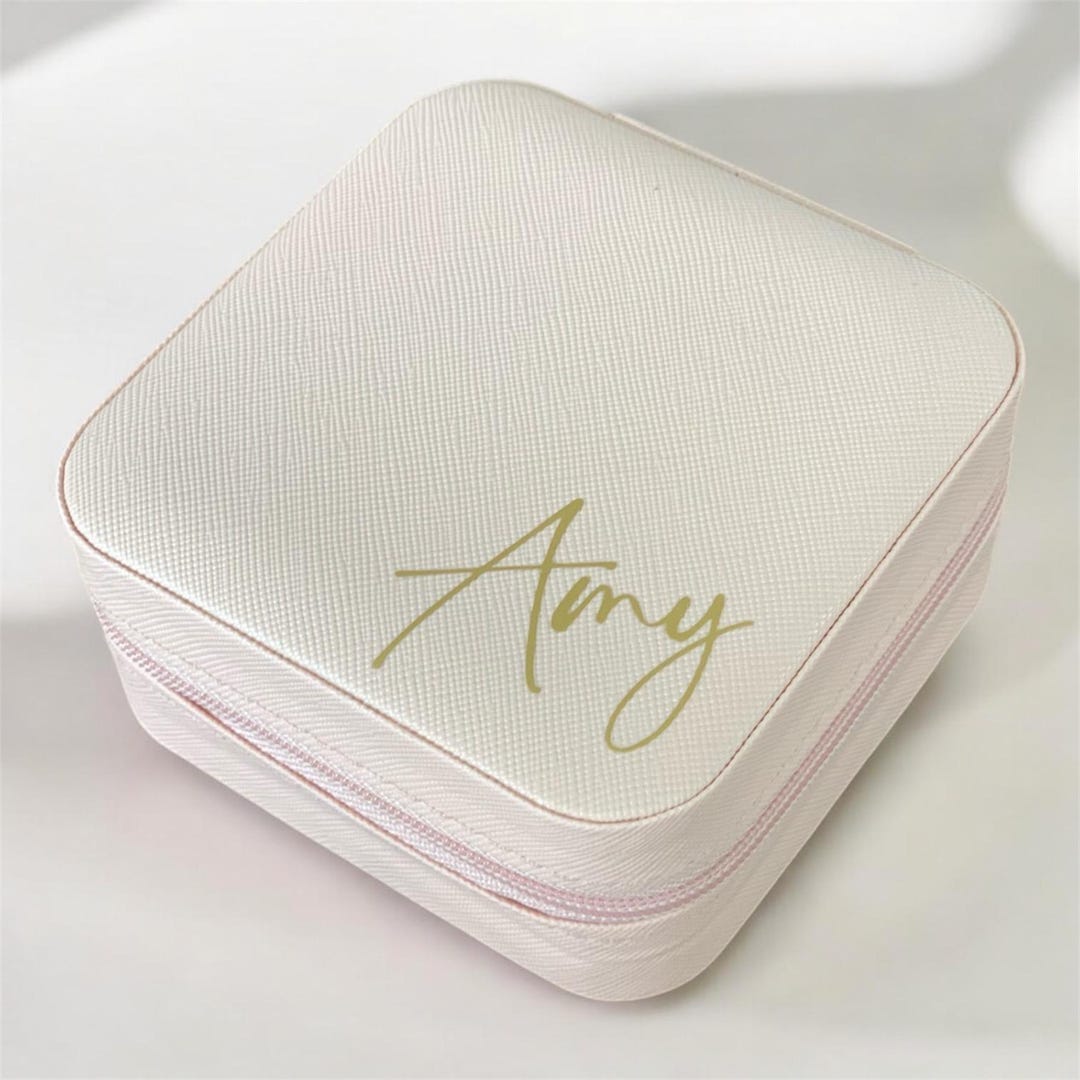 Personalized Travel Jewelry Box: Custom Name Gift - Etsy