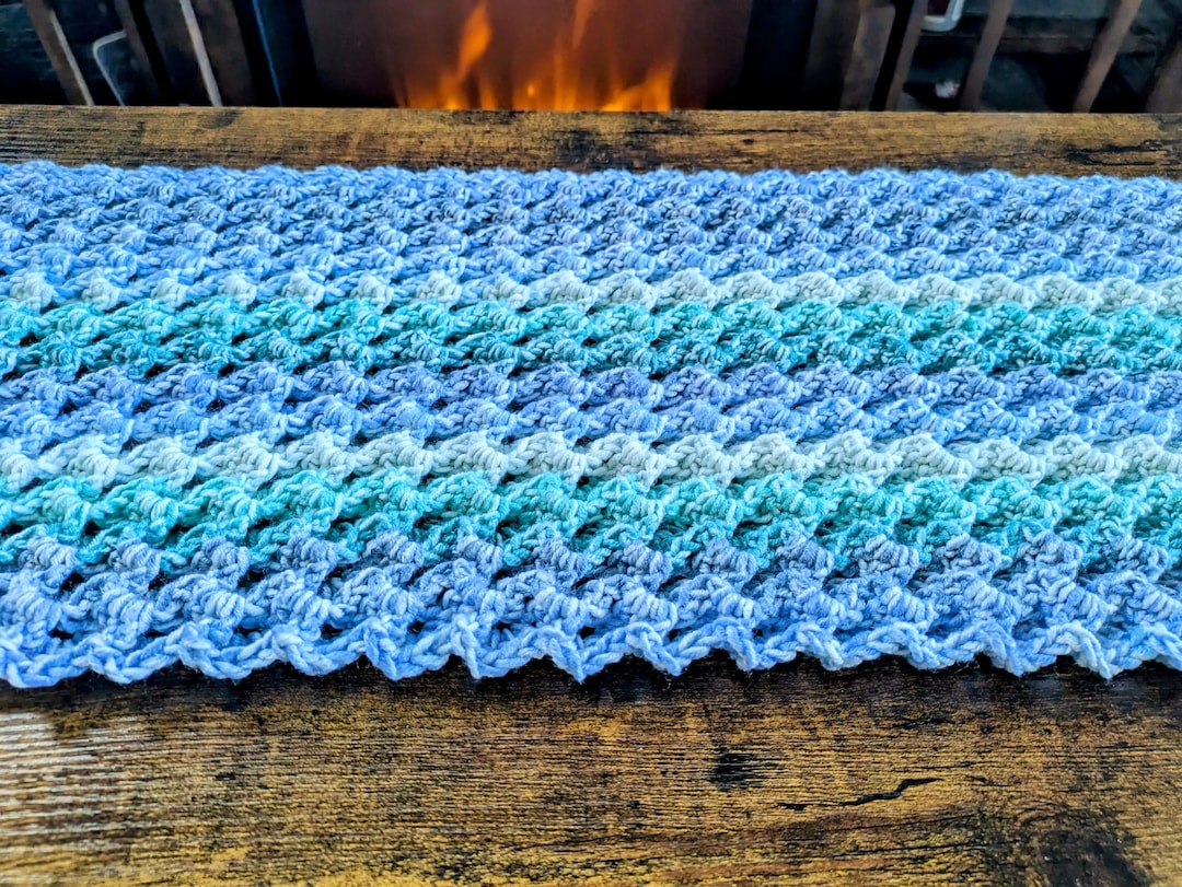 Ocean Wave Crochet Stitch Runner - Etsy