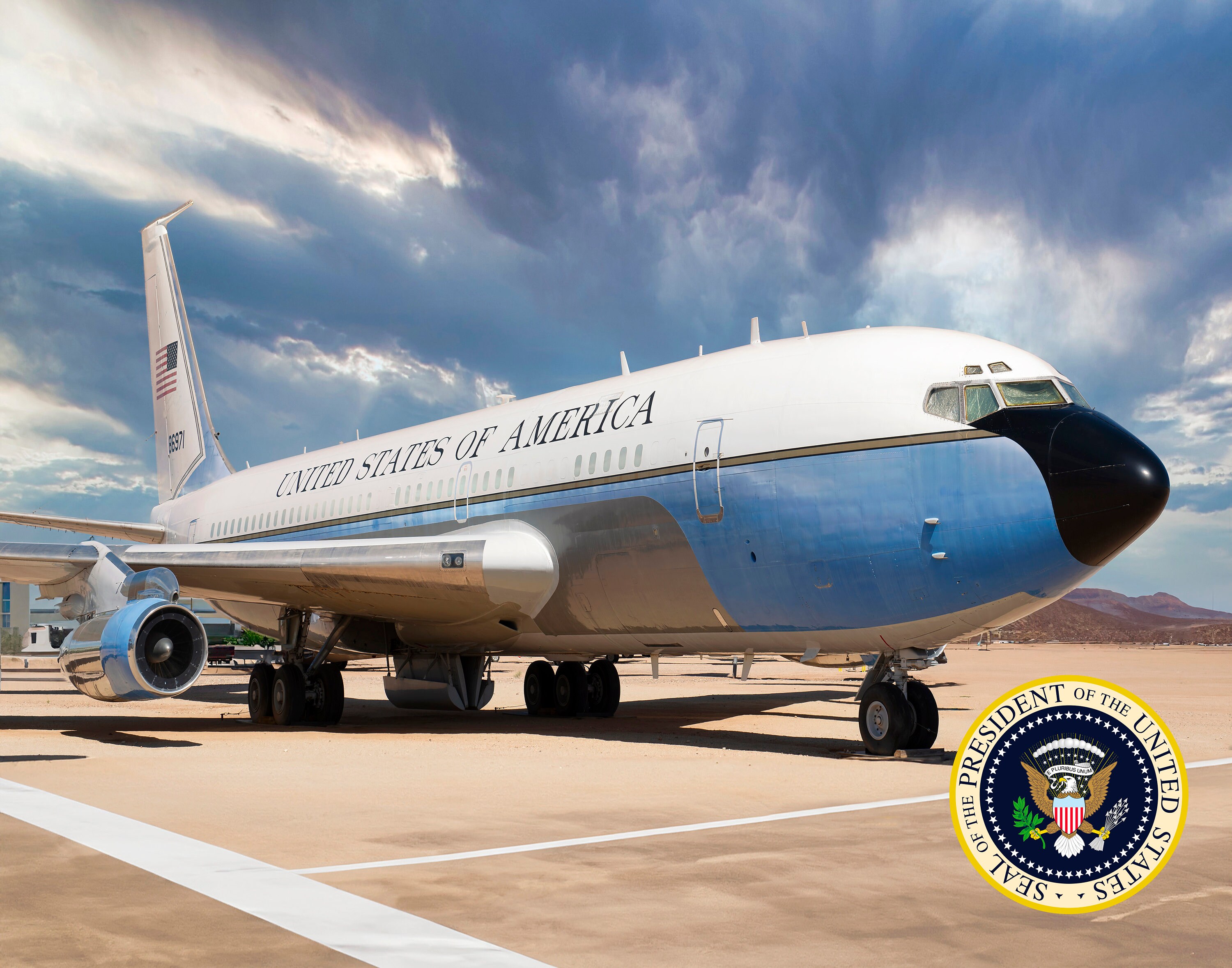 Presidential Boeing 707 Aircraft Photo Print on Either Photo Paper or ...