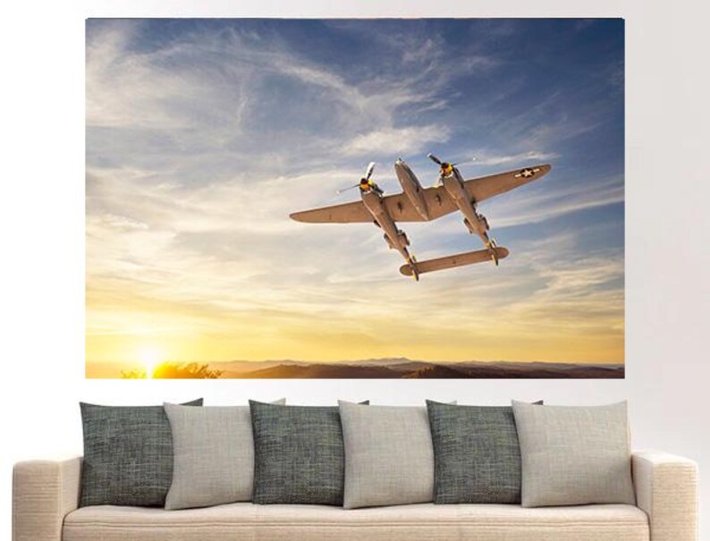 WW2 Lockheed P-38 Lightning at Sunset Signed Limited Edition ...