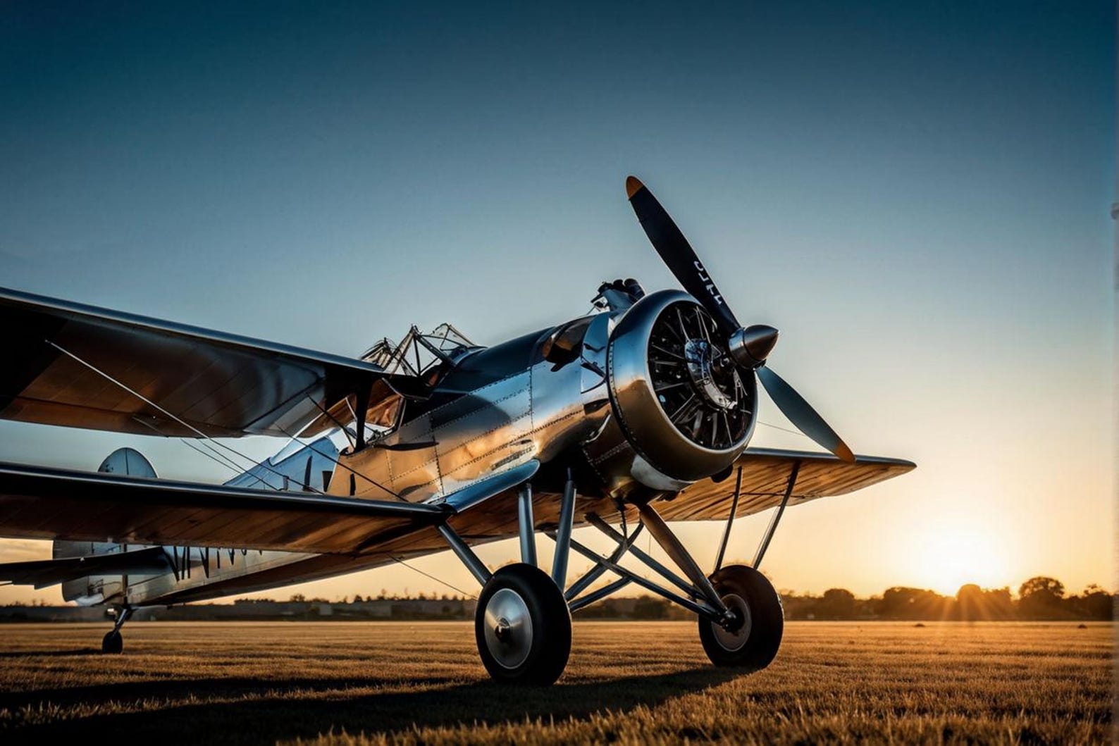 FOUR Fantasy 1930s Aviators in Their Polished Metal Aircraft Limited ...