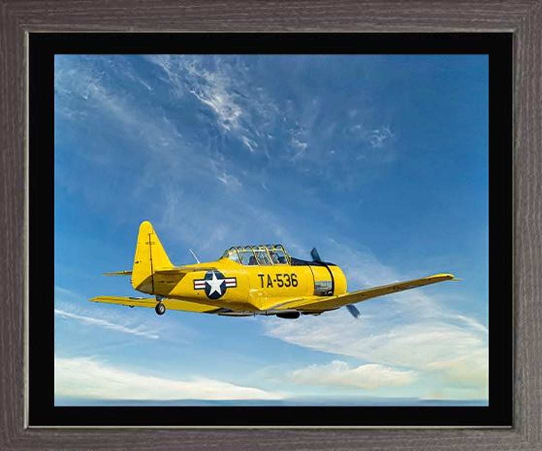 WW2 T-6 Texan Yellow Flight Trainer Plane Signed Limited Edition ...