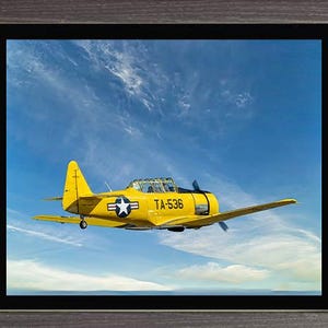 WW2 T-6 Texan Yellow Flight Trainer Plane Signed Limited Edition ...