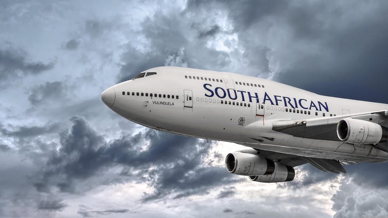 South African Airways Boeing 747 Signed Limited Edition Photographic ...