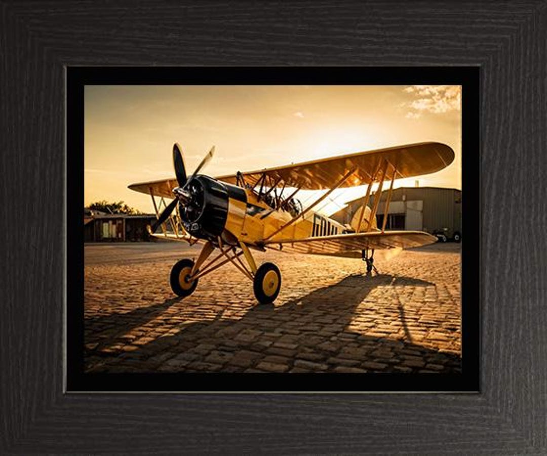 Fantasy 1930s Yellow Dope and Fabric Aircraft Limited Edition Framed ...