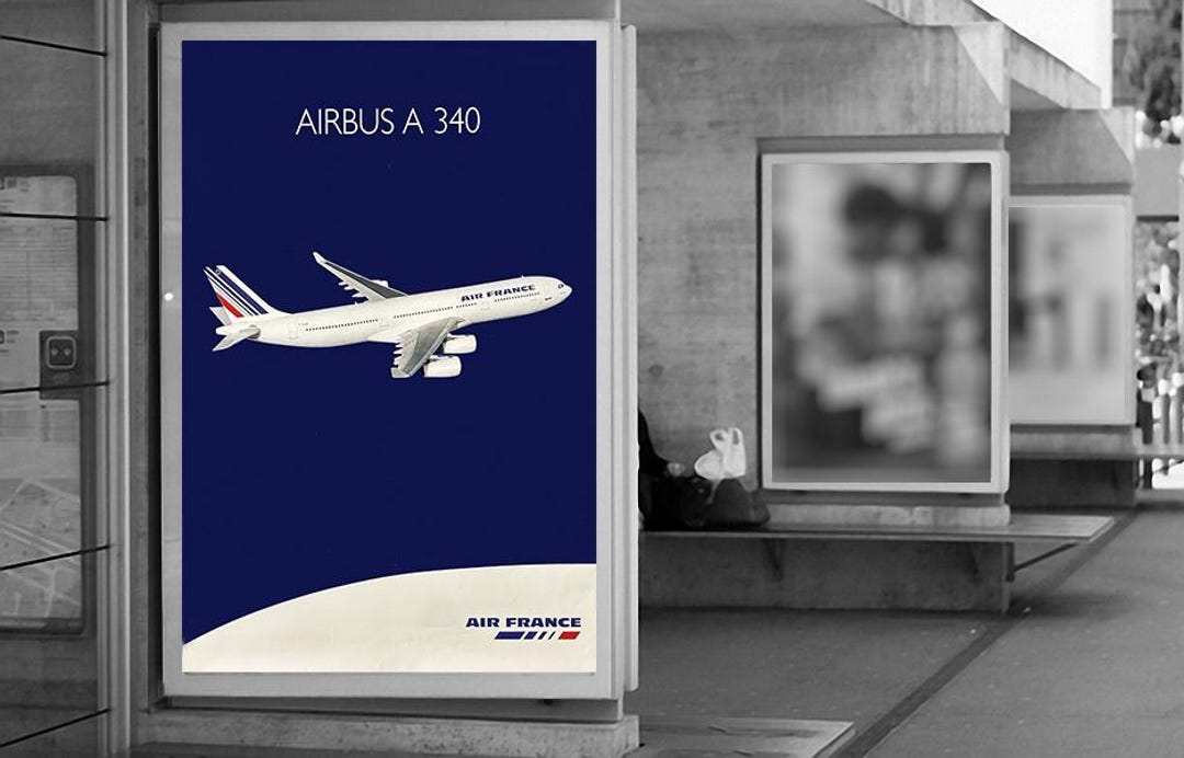 Colorful Advertising Reproduction Poster Print for Airbus A340 - Etsy