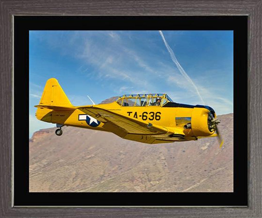 WW2 T-6 Texan Yellow Flight Trainer Plane Signed Limited Edition ...