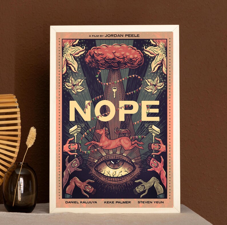 Nope Movie Poster / Film Fan Collectibles / Wall Art / Canvas Poster ...