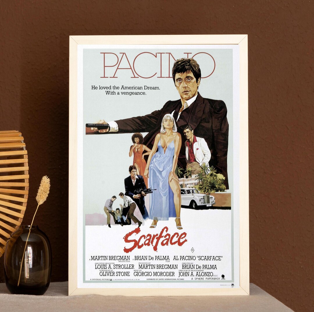 Scarface Movie Poster / Film Fan Collectibles / Wall Art / Canvas ...