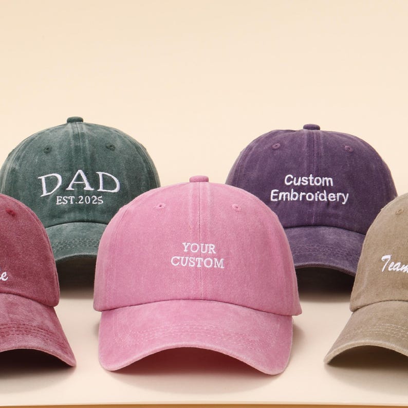 Personalized Dad Embroidered Hat, Vintage Baseball Cap for Dad, Custom ...