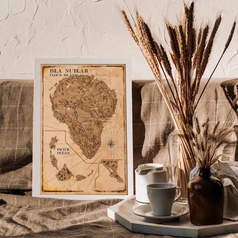Isla Nublar Map, Jurassic Park Poster, Isla Nublar Poster / Film Fan ...