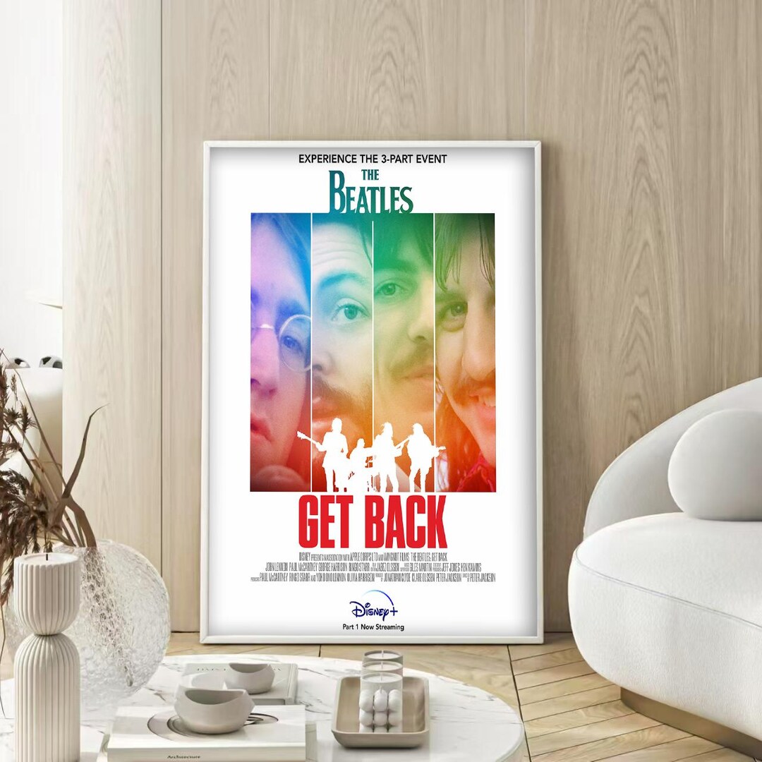 The Beatles Get Back Movie Poster, Canvas Print, Movie Fan Collectible ...