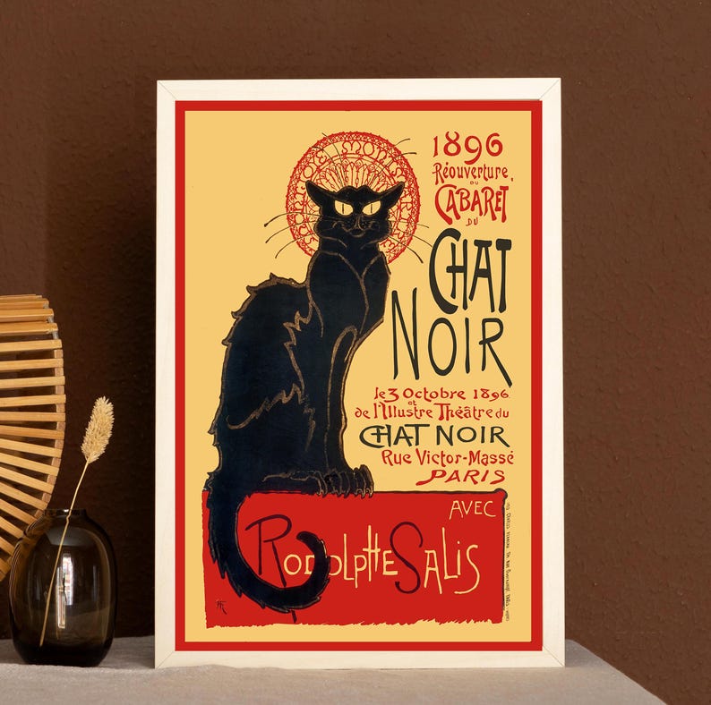 Le Chat Noir Classic Art Nouveau Poster / Film Fan Collectibles / Wall ...
