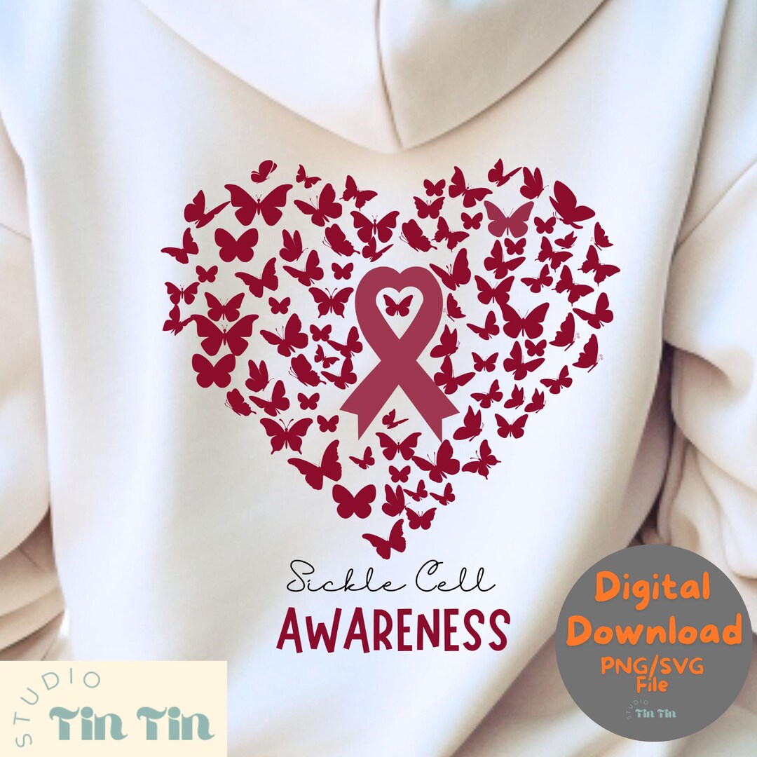 Sickle Cell Awareness Svg Png,sickle Cell Butterfly Svg,sickle Cell ...