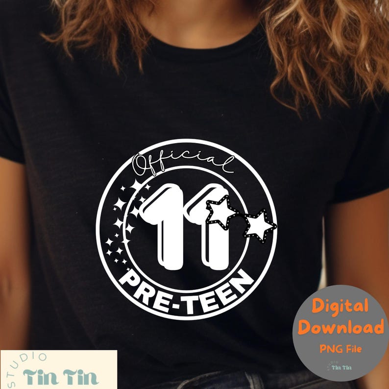 Official 11 Pre-teen Svg, 11th Birthday Girl Svg, Official Pre-teen ...